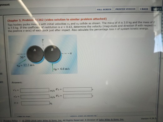 Solved nment FULL SCREEN PRINTER VERSION 4 BACK Chapter 3, | Chegg.com