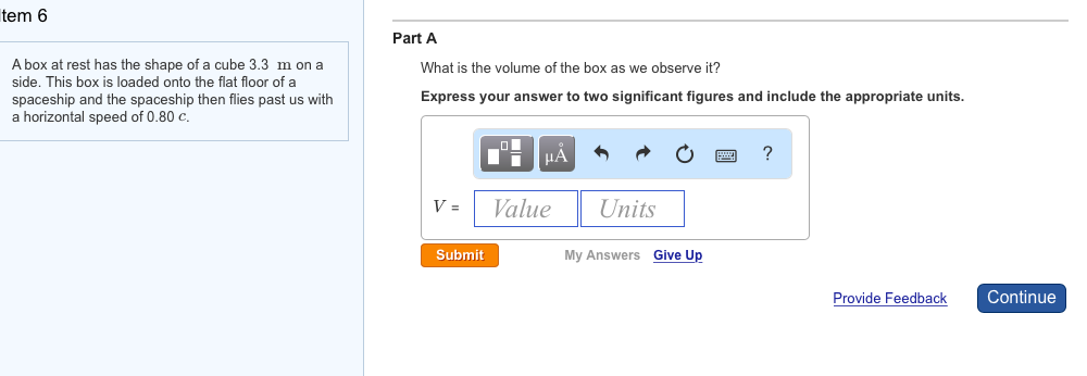 Solved A box at rest has the shape of a cube 3.3 m on a | Chegg.com