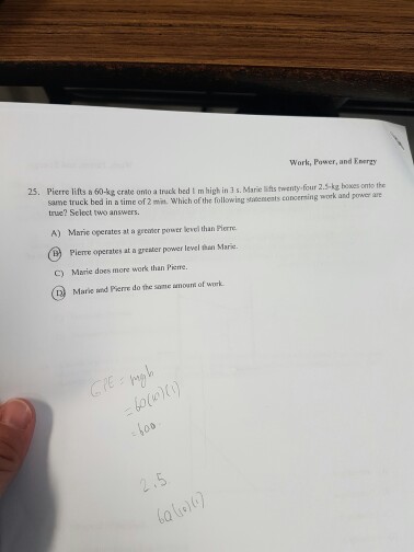 Solved Period: AP Physics 1: Work, Power, and Energy | Chegg.com