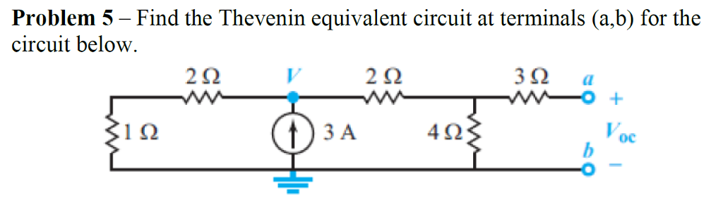 Solved Find the Thevenin equivalent circuit at terminals (a, | Chegg.com