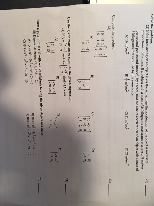 Solved If The Force Acting On An Object Stays The Same Then