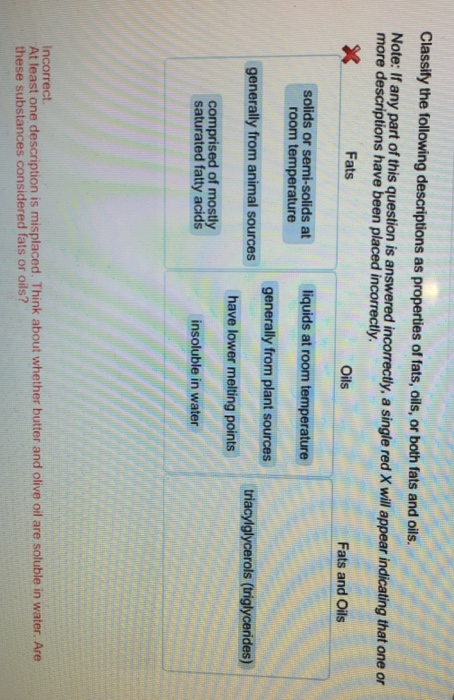 Solved Classify the following descriptions as properties of | Chegg.com