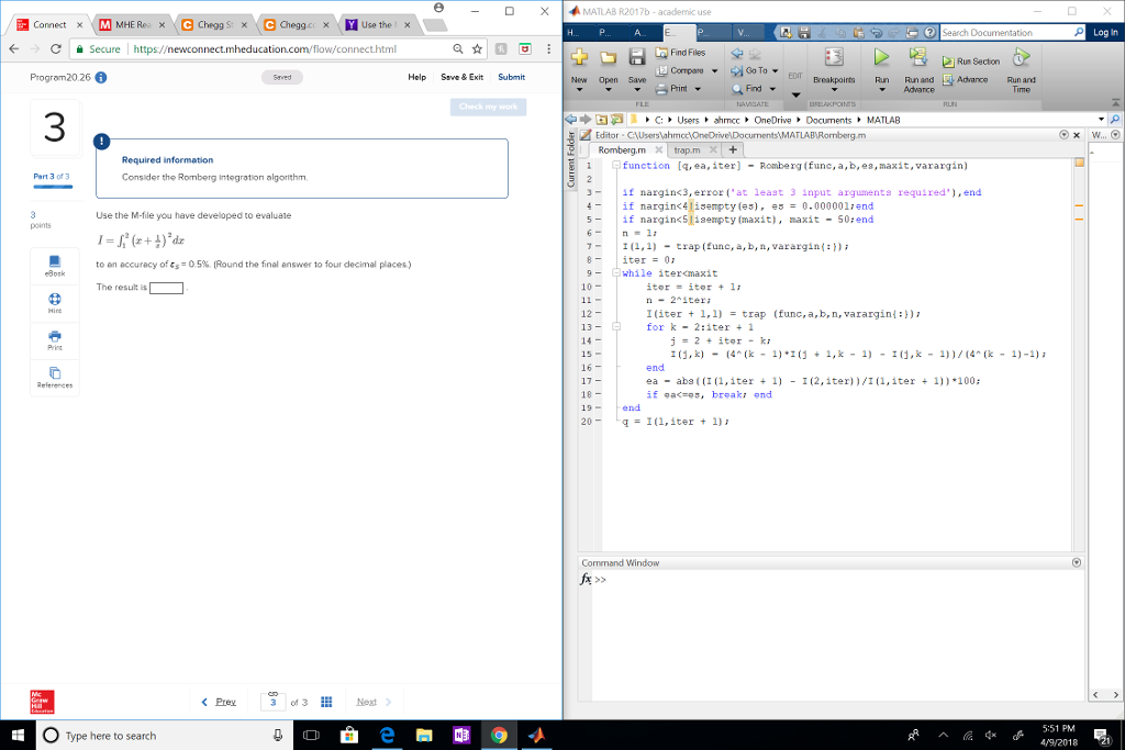 Solved I am having trouble getting this script to run on | Chegg.com