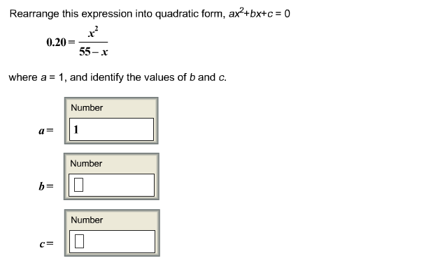 Solved Rearrange this expression into quadratic form, | Chegg.com