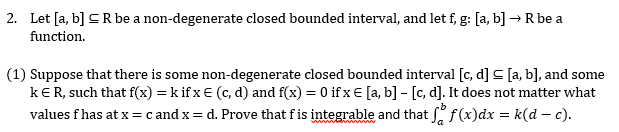 Solved Let [a, b] R be a non-degenerate closed bounded | Chegg.com