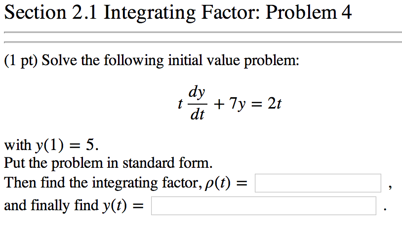 Integrating Factor Calculator
