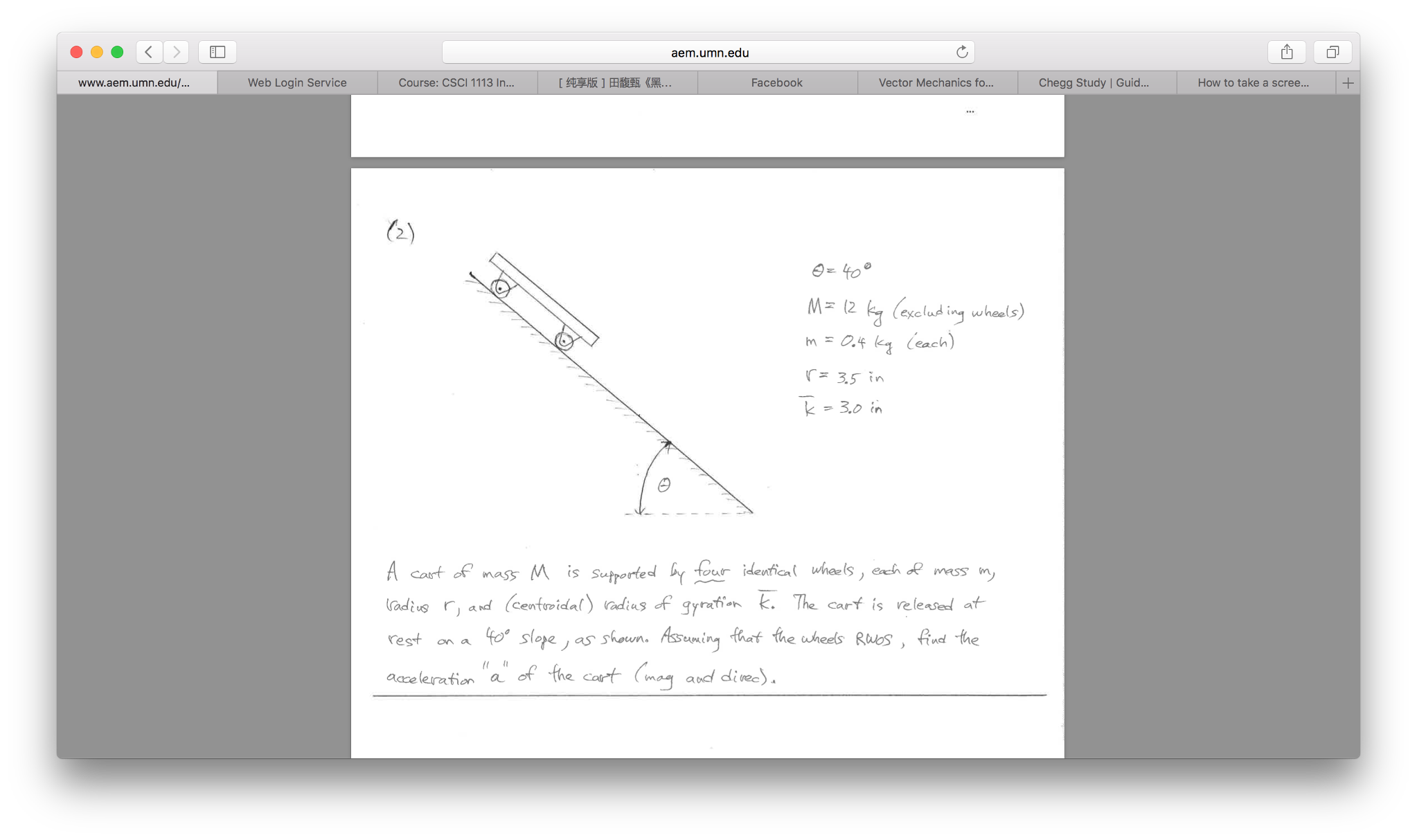 Solved -Dynamics question related to chapter 16(Plane motion | Chegg.com