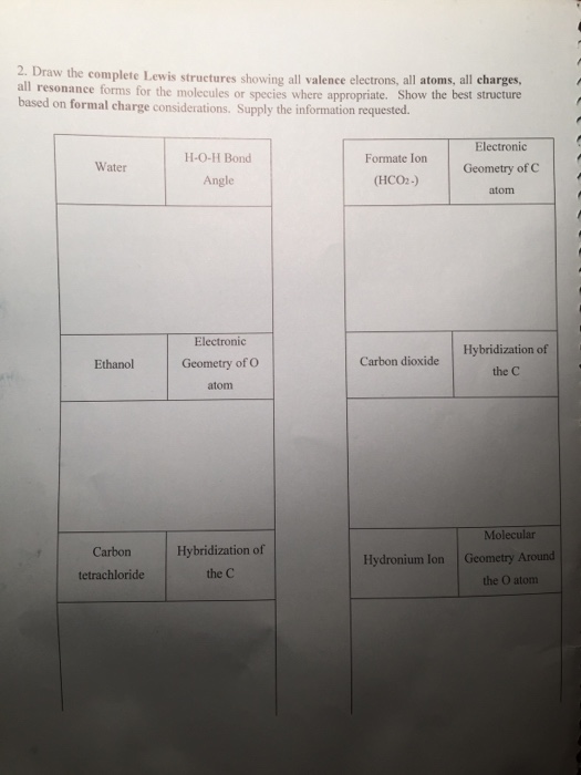 Solved Draw the complete Lewis structures showing all | Chegg.com
