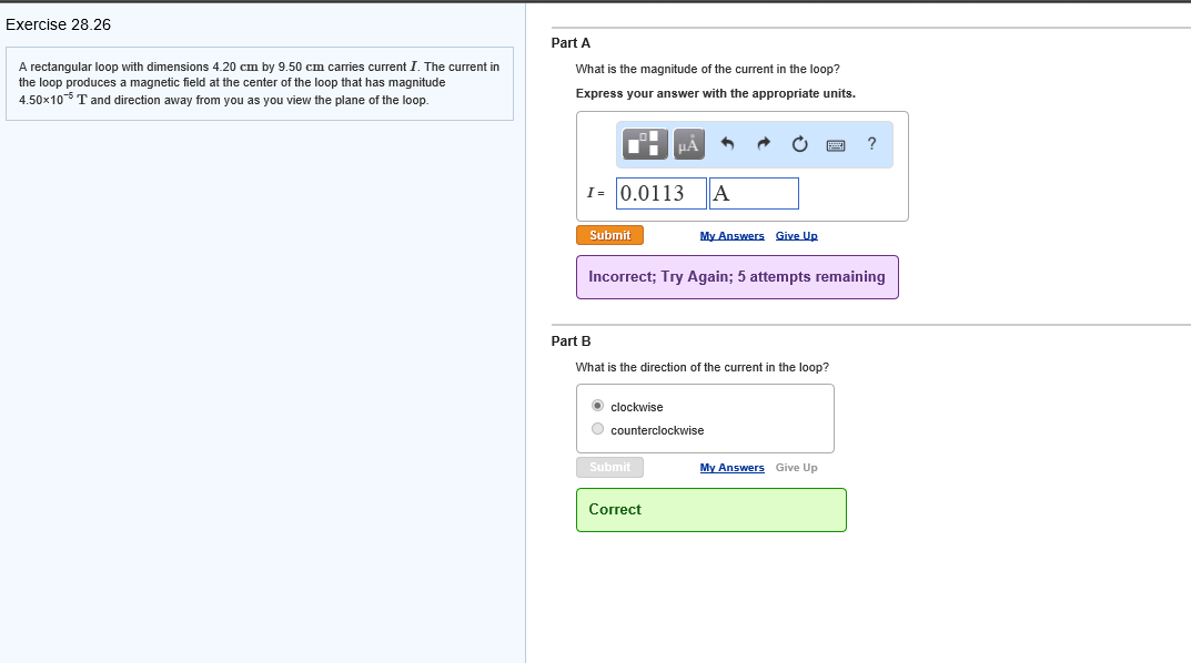 Solved Exercise 28.26 A rectangular loop with dimensions | Chegg.com