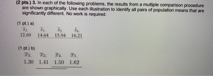 Solved In each of the following problems, the results from a | Chegg.com