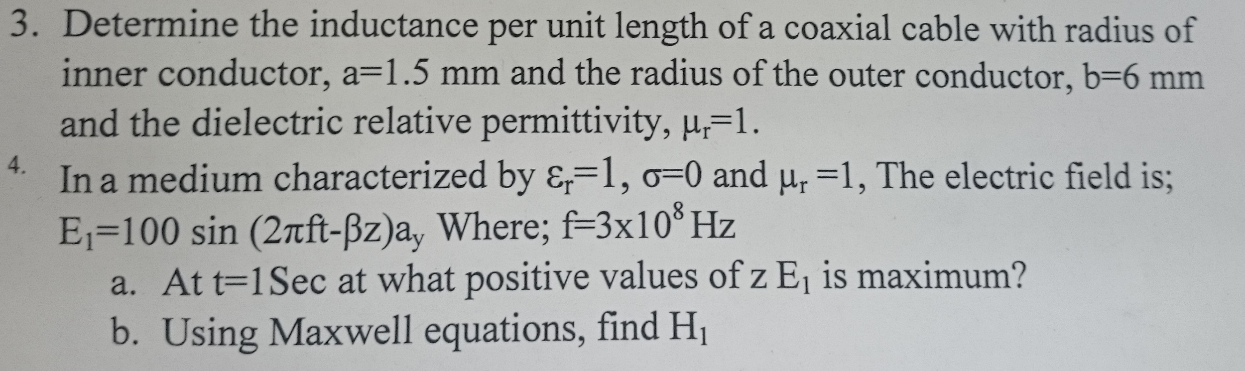 Solved 3. Determine the inductance per unit length of a | Chegg.com