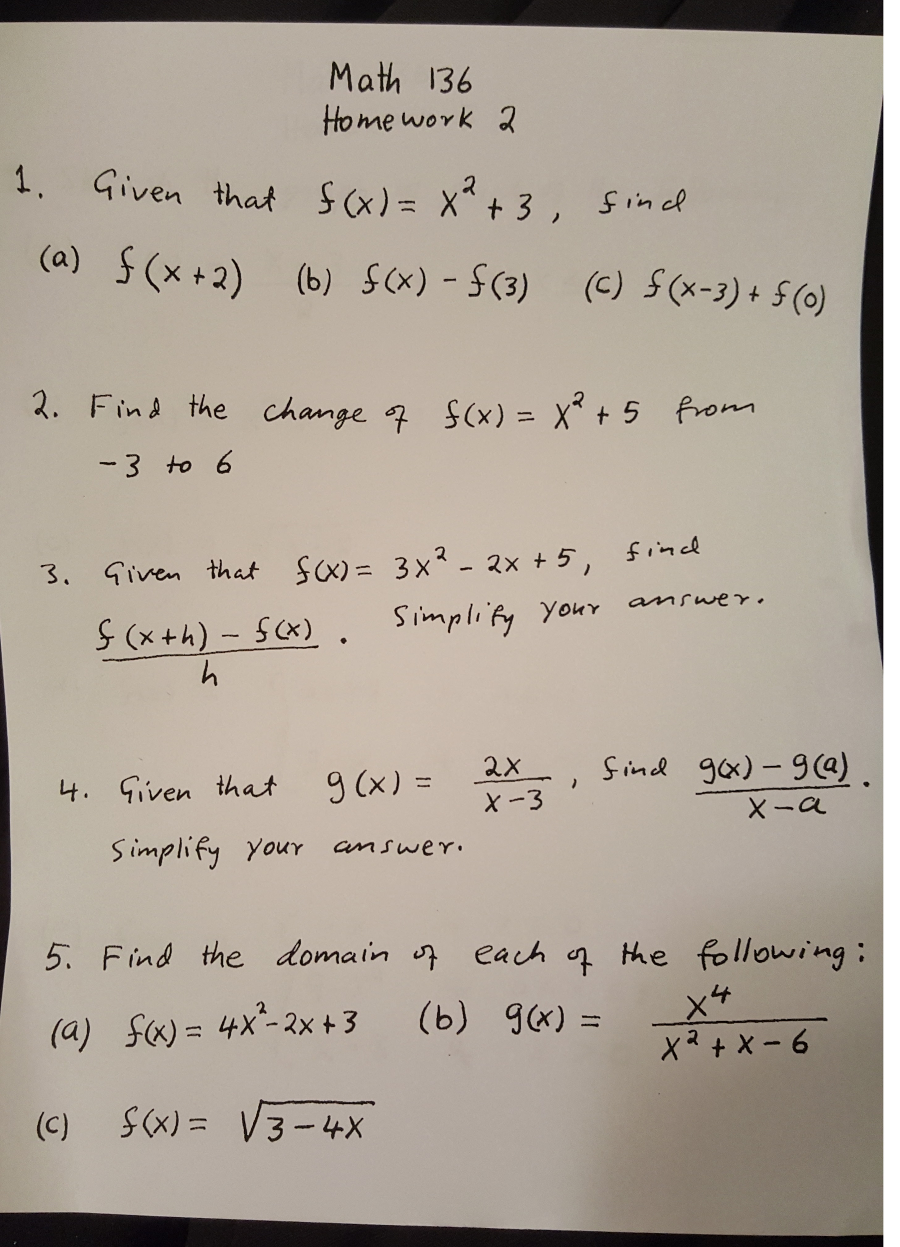Solved Given that f(x) = x^2 + 3, find f(x + 2) f(x) - | Chegg.com Solved Given that f(x) = x^2 + 3, find f(x + 2) f(x) - | Chegg.com
