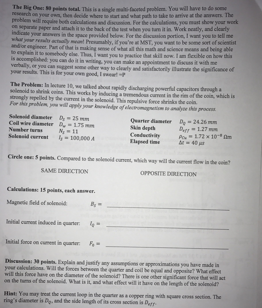 Solved This is a single multi-faceted problem. You will have | Chegg.com