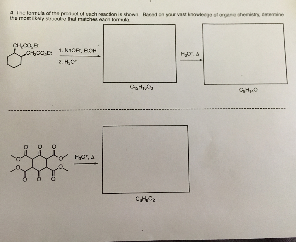 Solved 4. The formula of the product of each reaction is | Chegg.com