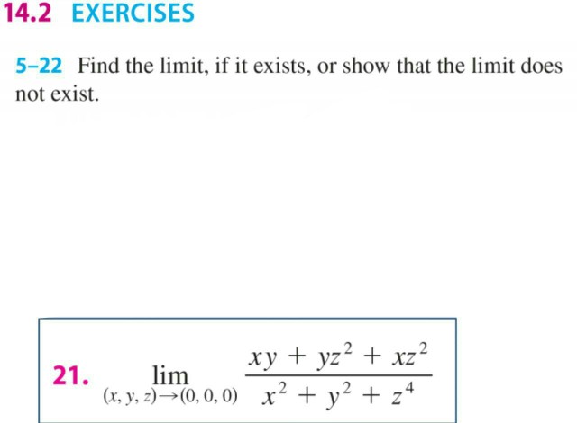 Solved 14.2 EXERCISES 5-22 Find the limit, if it exists, or | Chegg.com