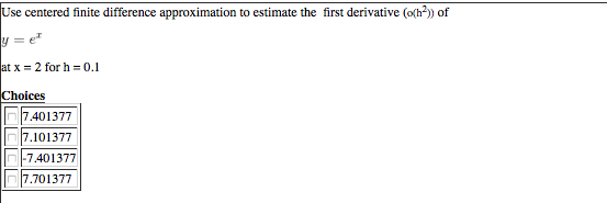 Solved Use centered finite difference approximation to | Chegg.com