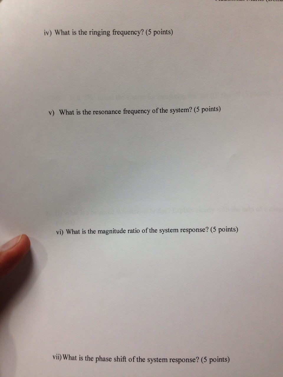 What is the ringing frequency? (5 points) What is | Chegg.com