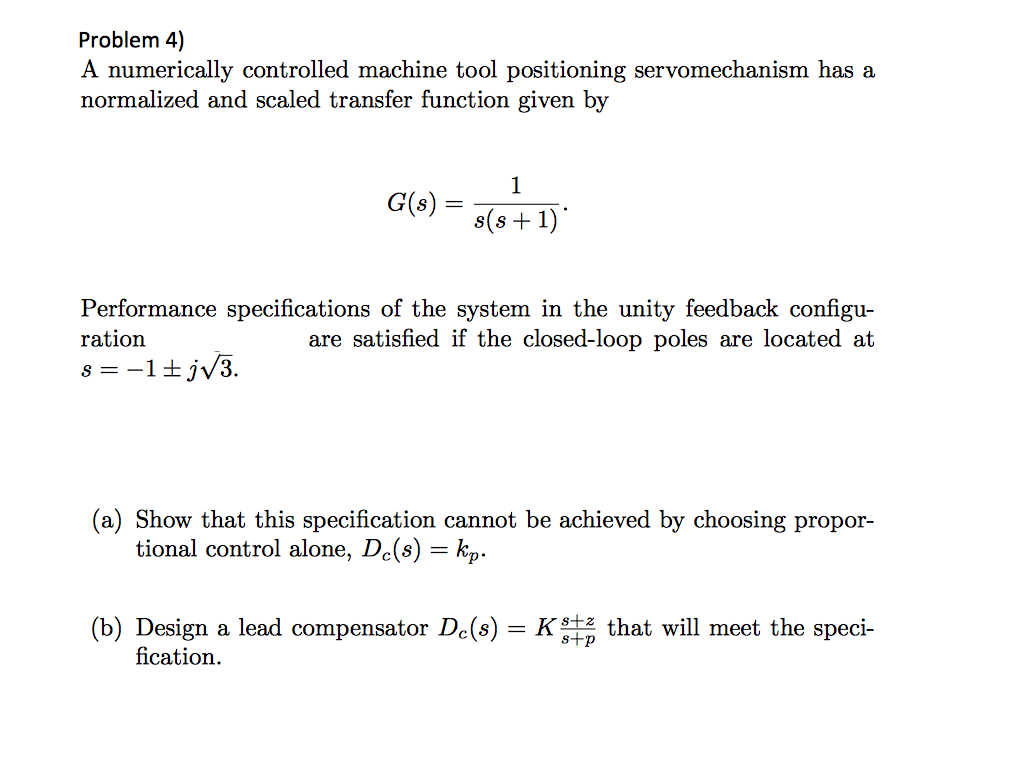 Solved Problem 4) A numerically controlled machine tool | Chegg.com