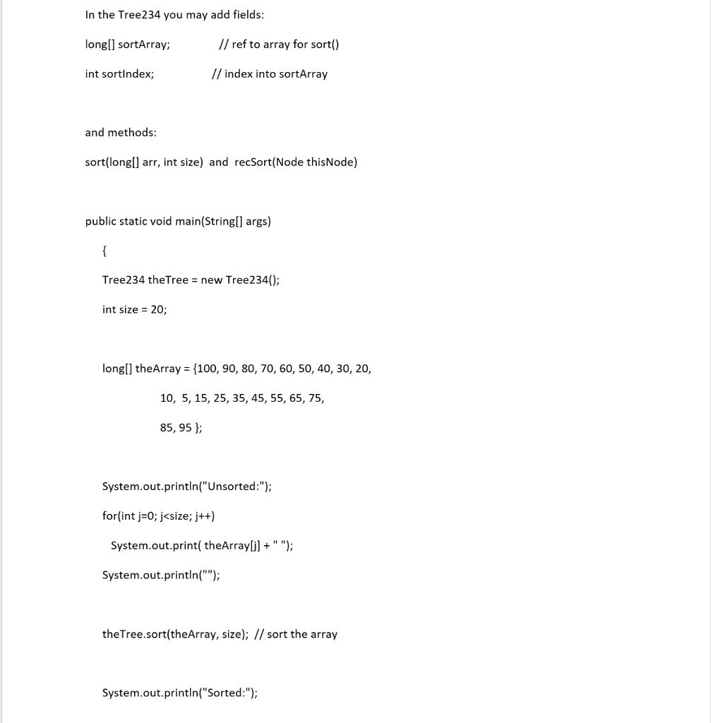 Solved ?IN JAVA QUESTION: 10.3 A 2-3-4 tree can be | Chegg.com