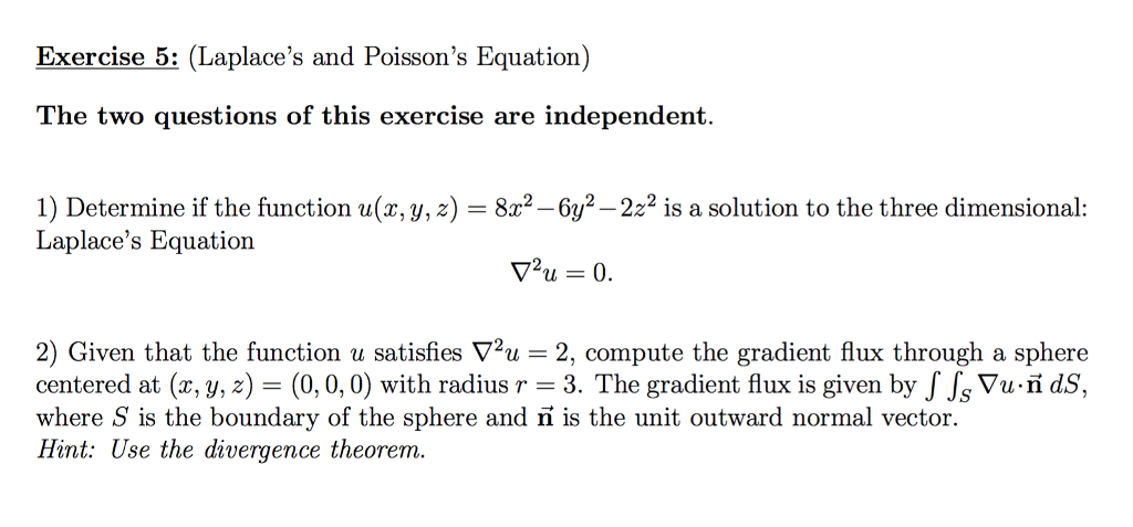 Solved (Laplace's and Poisson's Equation) Determine if the | Chegg.com