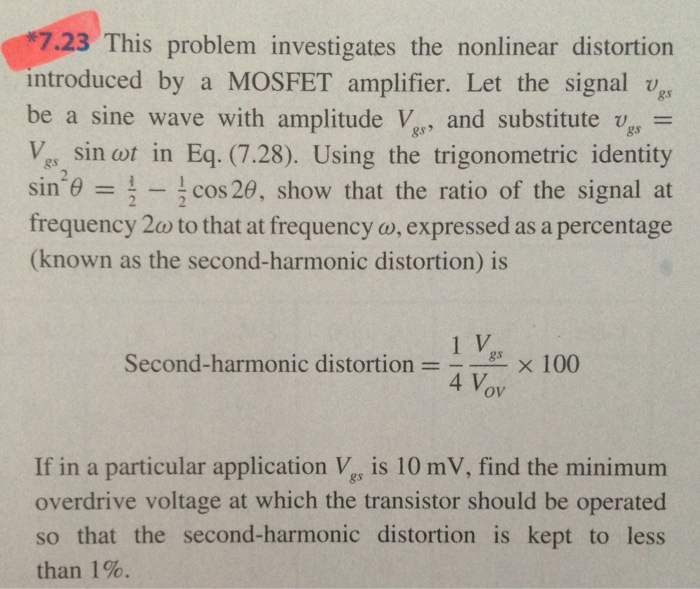 This problem investigates the nonlinear distortion | Chegg.com