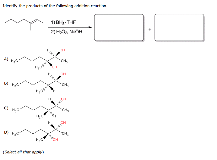 Solved Identify The Products Of Following Addition