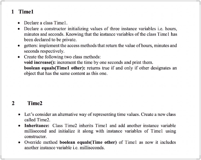Solved Time1 Declare A Class Time1 Declare A Constructor