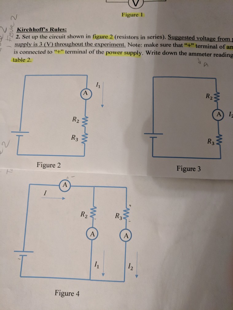 Solved Figure 1 Kirchhoff's Rules 2. Set up the circuit | Chegg.com