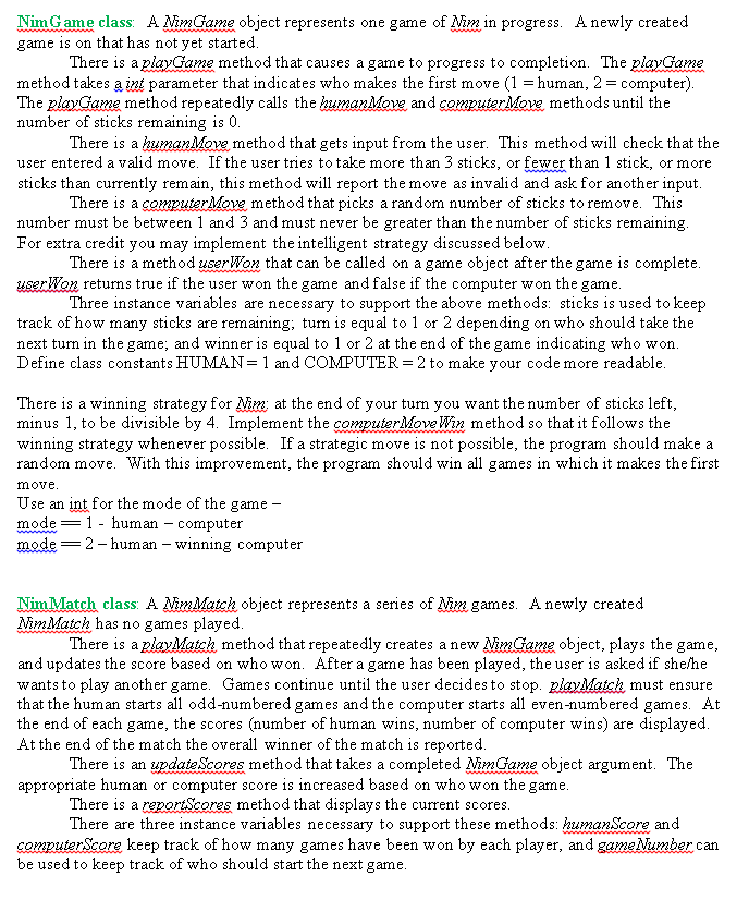 The Game of Nim GUI In assignment 1 you have designed | Chegg.com