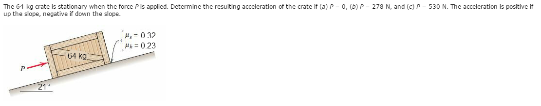 Solved The 64-kg crate is stationary when the force P is | Chegg.com