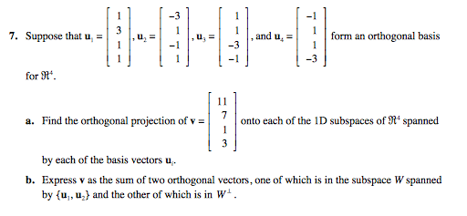 Solved Suppose that form an orthogonal basis Find the | Chegg.com