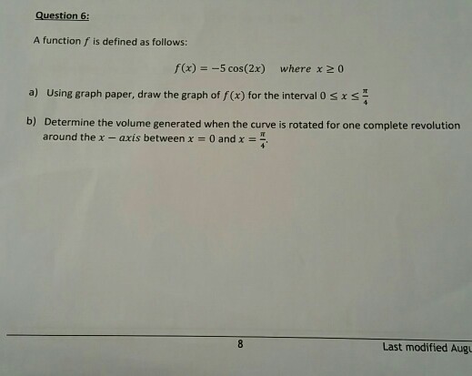 Solved A function f is defined as follows: f(x) = -5 | Chegg.com