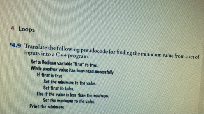 Solved P4 9 Translate The Following Pseudocode For Finding