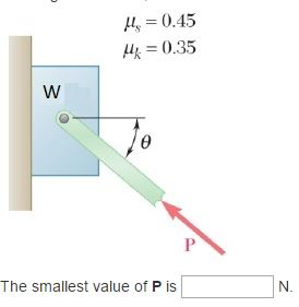 Solved Knowing that ? = 40°, determine the smallest force P | Chegg.com