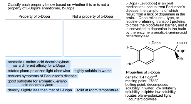 Solved is an oral L-Dopa medication used to treat | Chegg.com