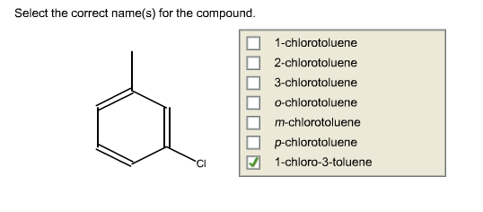 Solved Select the correct name(s) for the compound. 1- | Chegg.com