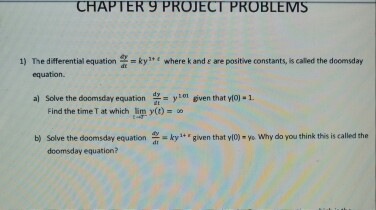 The differential equation on dy/dx = ky^1 + 8 where k | Chegg.com