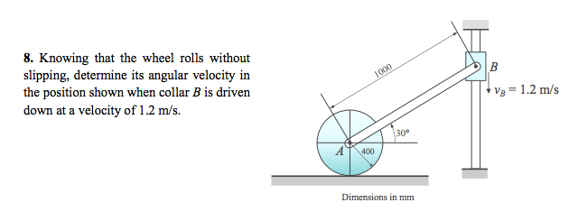 Knowing that the wheel rolls without slipping, | Chegg.com