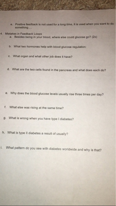Solved AP Biology 018- Positive and Negative Feedback Loops | Chegg.com