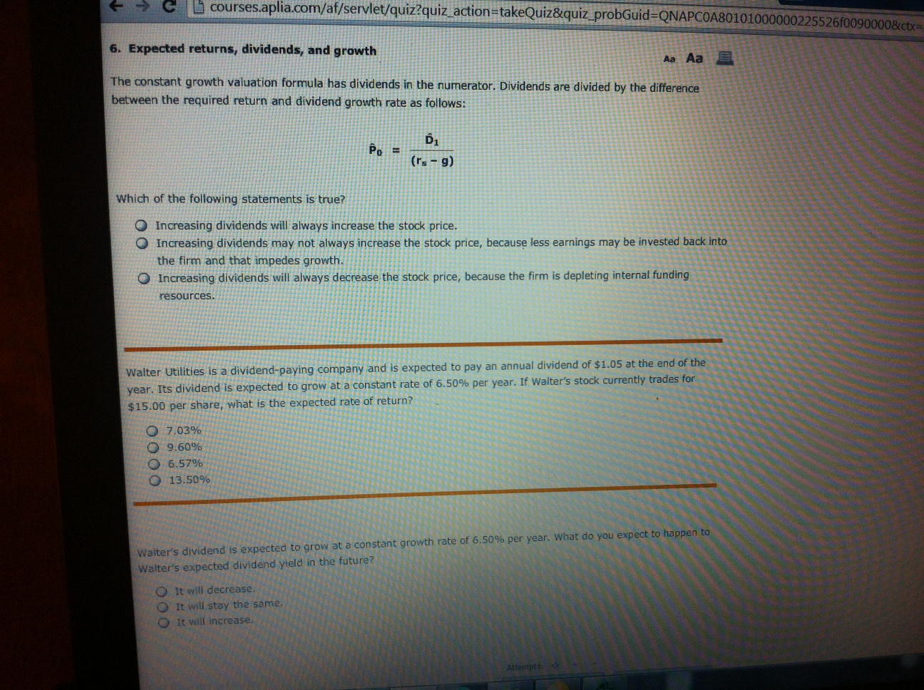 The formula for the valuation of a share of preferred | Chegg.com