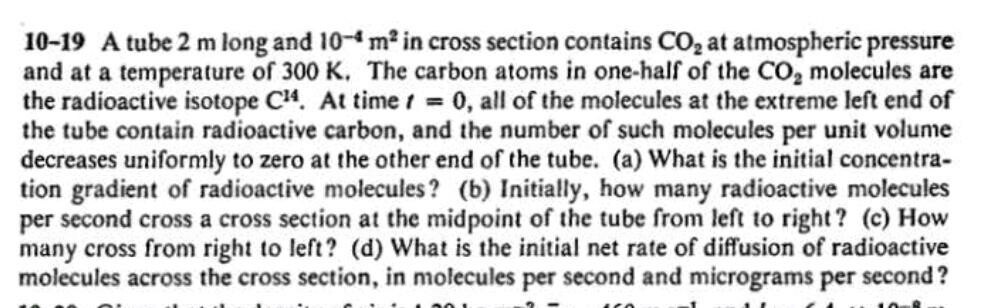 Solved 10-19 A tube 2 m long and 10-* m2 in cross section | Chegg.com