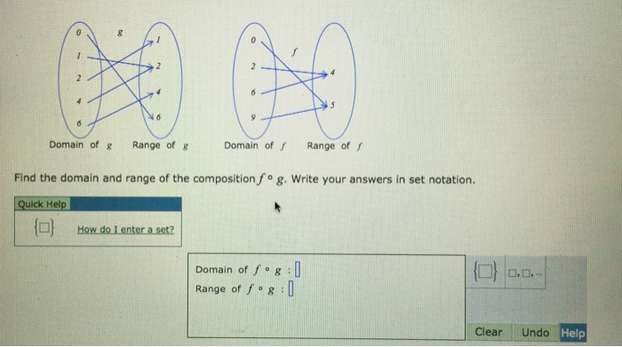 Solved Find the domain and range of the composition f | Chegg.com