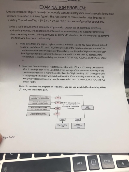 A microcontroller (figure below) continuously | Chegg.com