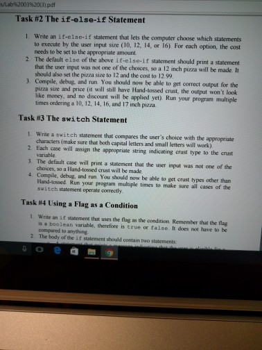 Solved Chapter 3 Lab Decision Structures Lab objectives Be | Chegg.com