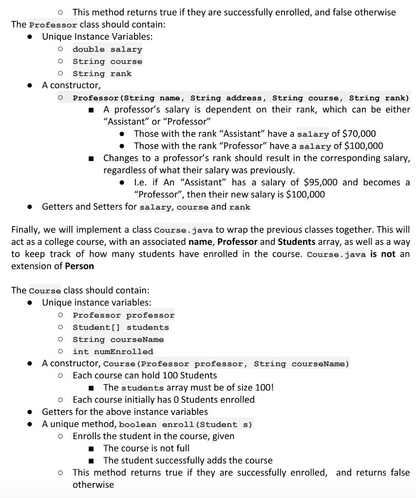 Solved Description Write a class Person.java that acts as a | Chegg.com