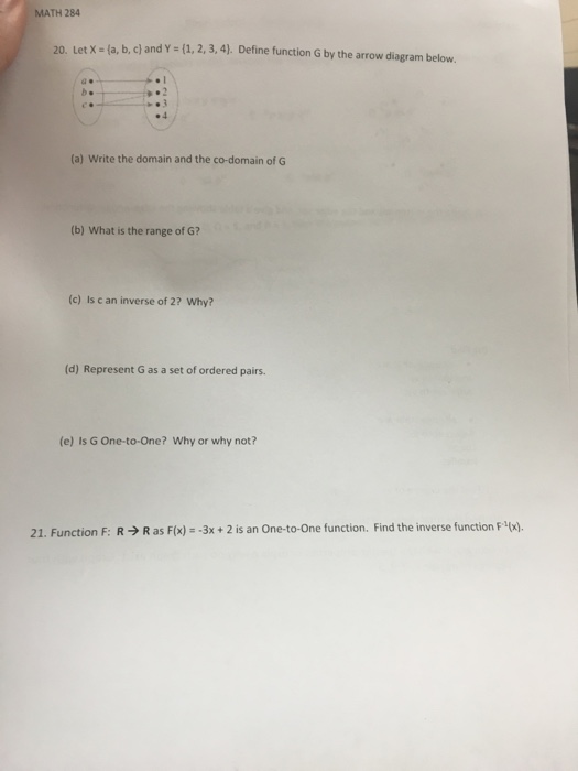 Solved Let X = {a, b, c} and Y = {1, 2, 3, 4}.Define | Chegg.com