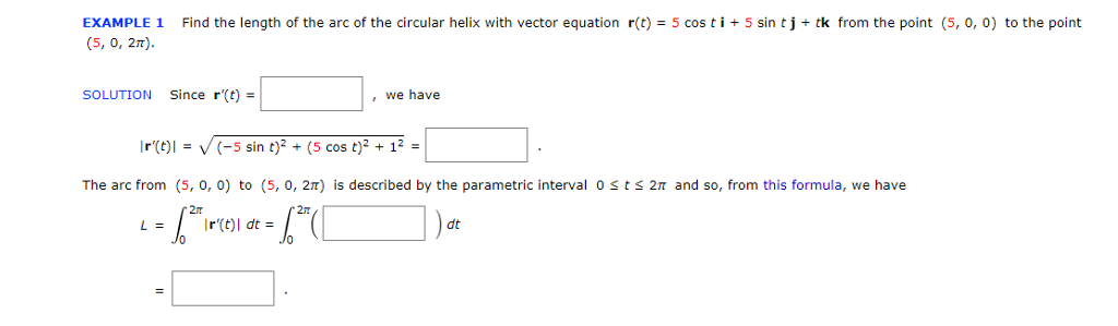 Solved EXAMPLE 1 Find the length of the arc of the circular | Chegg.com