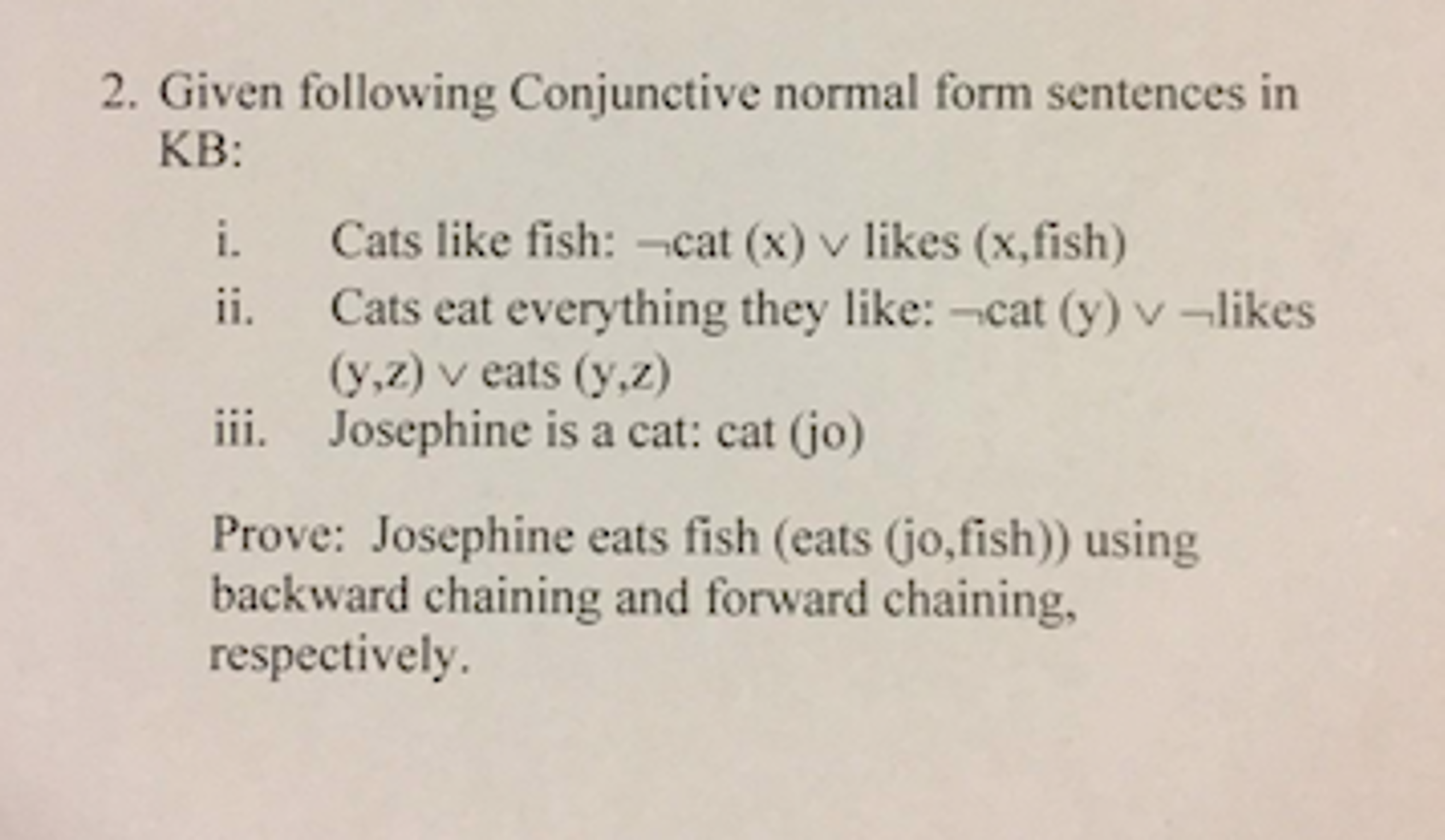 Solved Given following Conjunctive normal form sentences in | Chegg.com