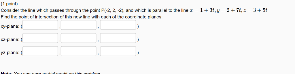 Solved (1 xoit) Consider the line which passes through the | Chegg.com
