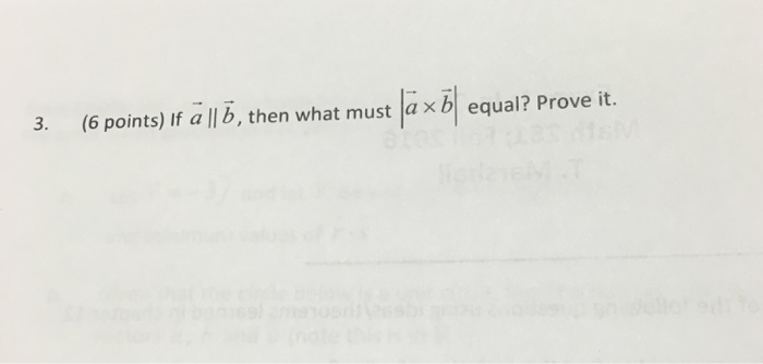 Solved If vector a||vector b, then what must |vector a times | Chegg.com